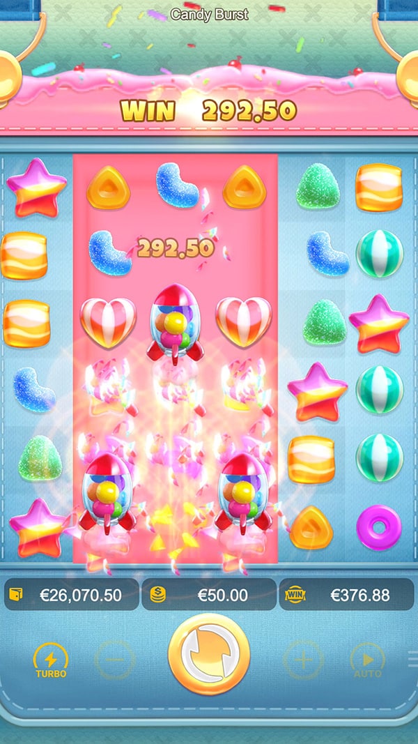 Candy Burst รีวิว สล็อตลูกกวาดระเบิดหรรษา เกมเล่นสนุก เงินรางวัลสุดคุ้ม