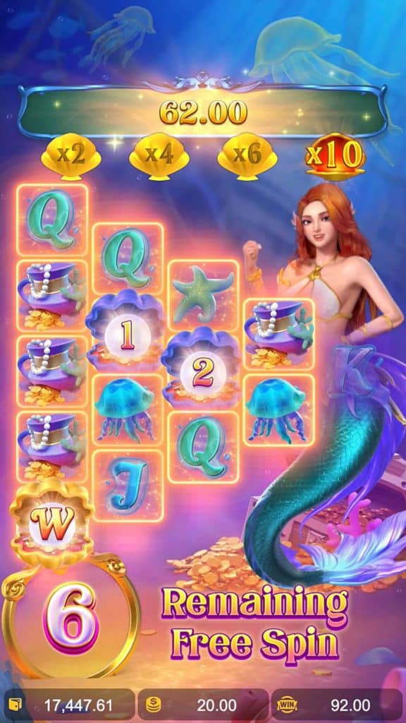 Mermaid Riches รีวิว สล็อตนางเงือก เกมฟีเจอร์เด่น แตกง่าย PG SLOT